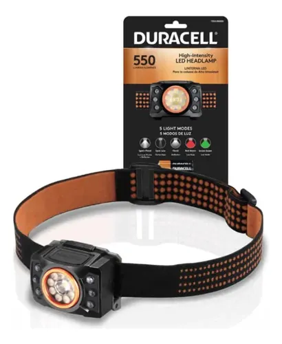 Linterna Led Cabeza Duracell 550 Lumenes + 3 Pilas Aaa | Cuotas sin interés