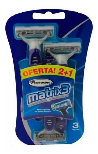 Rastrillos Desechables Personna Matrix 3 Triple Hoja 3 Rastrillos ...
