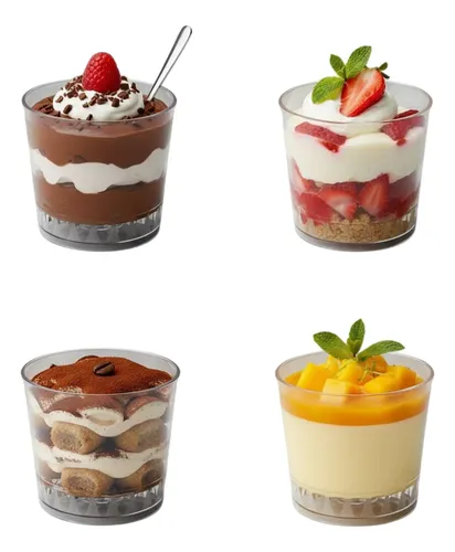 Vaso Postre Shot Degustación 100 Cc Vasito Candy Bar X 25 Trasparente ...