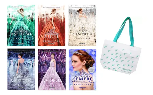 Box 6 Livros Série A Seleção Kiera Cass Ecobag Frete Grátis