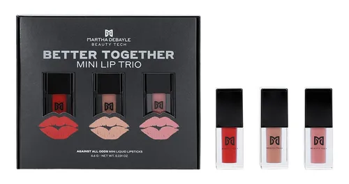 Trio Mini Labiales Martha Debayle Aceite De Argán Y Jojoba Acabado Mate ...