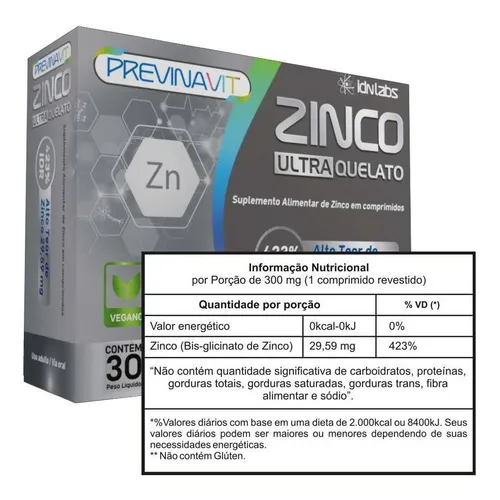 Suplemento en comprimidos Idnlabs Tradicional Precinavit Zinc Ultra ... Suplemento en comprimidos Idnlabs Tradicional Precinavit Zinc Ultra ...