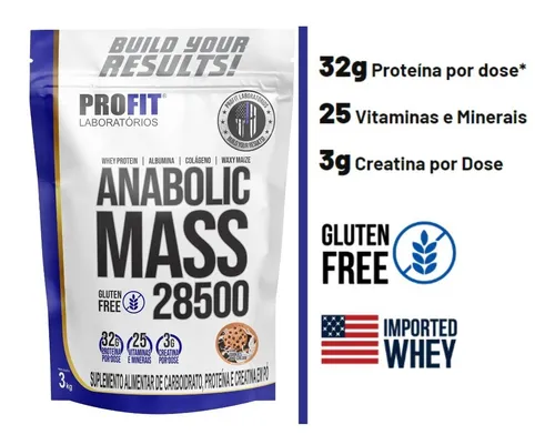 Hipercalórico Anabolic Mass 28500 Galletas y crema, 3 kg | MercadoLibre
