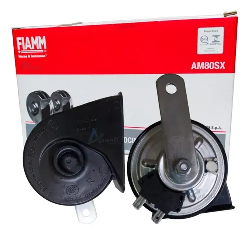 Par Buzina Fiamm Caracol 12v Am80sx 80mm Original | Parcelamento sem juros