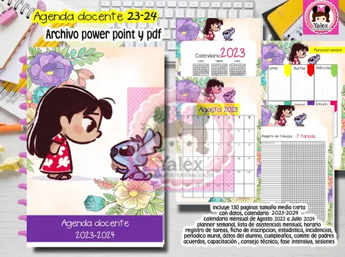 Agenda Docente Maestra 2023-2024 Lilo Stitch Kit Imprimible en venta en ... Agenda Docente Maestra 2023-2024 Lilo Stitch Kit Imprimible en venta en ...