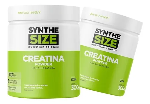 2x Creatina 300g Monohidratada 100 Pura Synthesize Original Entrega