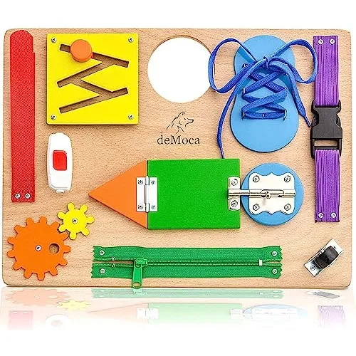 Panel Sensorial Montessori De Madera Para Niños 3 Años | Meses sin interés Panel Sensorial Montessori De Madera Para Niños 3 Años | Meses sin interés