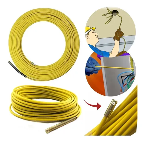 Guia Passa Fio Sonda Puxa Fio Alma De Aço Profissional 20m Guia Passa Fio Sonda Puxa Fio Alma De Aço Profissional 20m