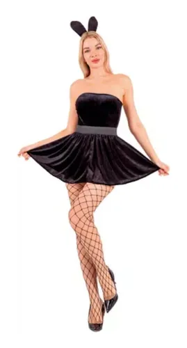 Disfraz De Conejita Mujer Halloween Sexy Cosplay Vestido Cuotas Sin Interés