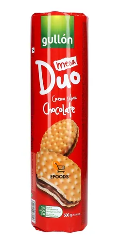 Biscoito Mega Duo Gullón Recheado C Creme De Chocolate 500g