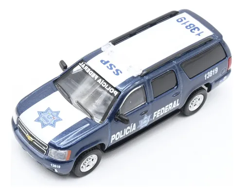 Camioneta A Escala 1 64 Chevrolet Suburban Policía Federal Azul Marino