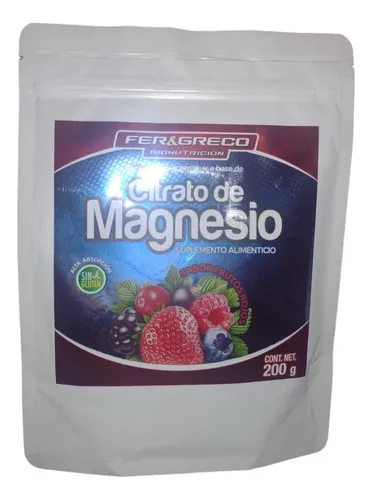Citrato De Magnesio Polvo Sabor Frutos Rojos Ferandgreco 200 G Mercadolibre