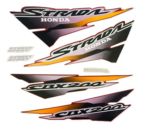 Kit De Pegatinas Y Correas Rojas Cbx 200 Strada Año 2001 Mercadolibre