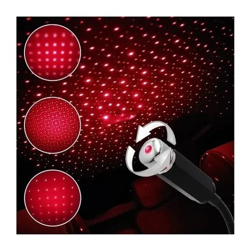 Puntero Laser Usb Decoracion Estrellas Auto Casa Interiores Color Del ...