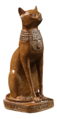 Estatueta De Gato Egípcio Estátua De Animal Escultura De Gat | Frete grátis
