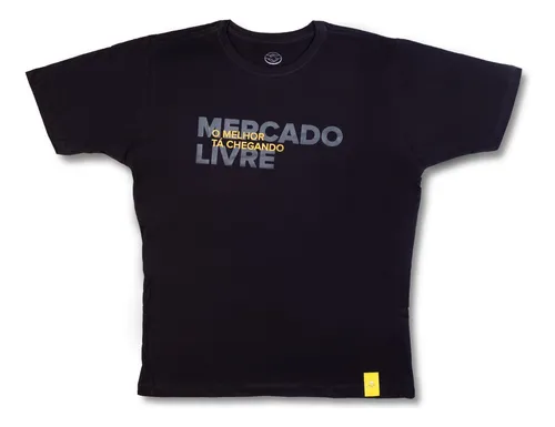 Camiseta Mercado Livre O Melhor Tá Chegando Slim Fit Preta | MercadoLivre
