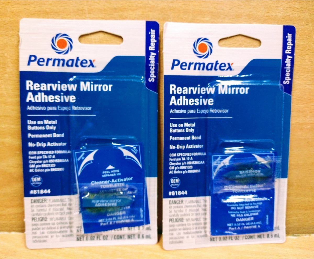2 Adhesivo Pega Espejo Retrovisor Marca Permatex U S A Cuotas Sin