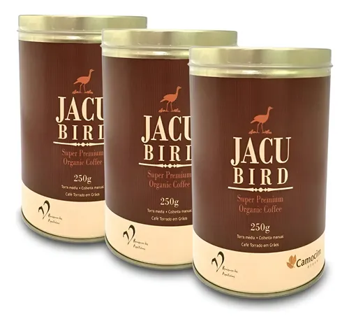 Jacu Bird Café Em Grãos Kit 3 Latas De 250g | Frete grátis