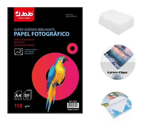 Papel Fotográfico Adesivo Premium A4 Glossy 115g 100 Folhas | MercadoLivre Papel Fotográfico Adesivo Premium A4 Glossy 115g 100 Folhas | MercadoLivre
