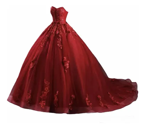 Vestido Quinceañera Strapless Bonito Princesa Xv Años Flores Envío Gratis