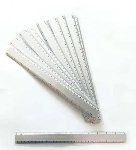 Regla Metálica De 30cm Paquete Con 10 Pzas Cuotas Sin Interés