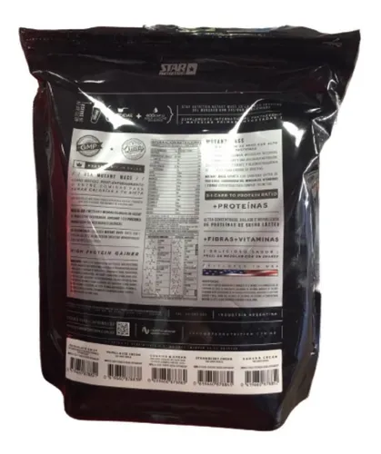 Suplemento en polvo Star Nutrition Mutant Mass proteínas sabor Frutilla en sachet de 5kg | Envío ...