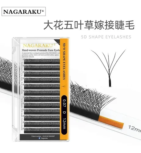 Blister Nagaraku Extensiones De Pestañas 5d W Shape Volumen Meses Sin