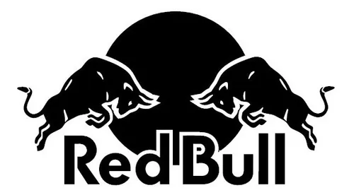 Vinil Sticker Calcomanía Estampa Redbull Monocromático Mercadolibre