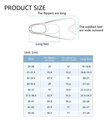 (1 Peça) Swim Fins Diving Short White 34-35,5 | MercadoLivre