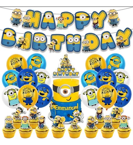 Set De Decoración Globos De Cumpleaños Minions Cuotas Sin Interés