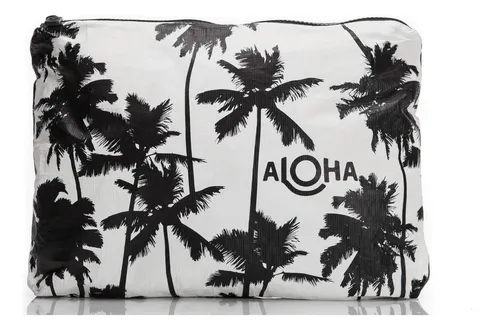 Bolsa De Maquiagem Aloha Collection Mid Coco Palms Black | Parcelamento ...