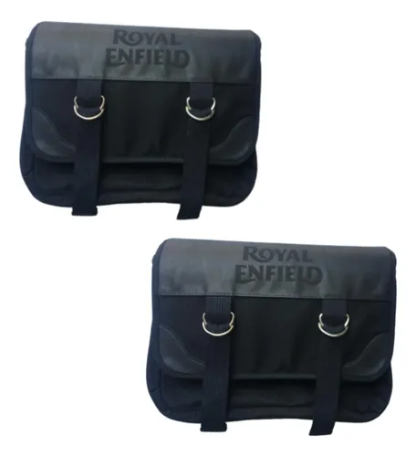 Par Alforge Lona X Couro Royal Enfield Classic 350 Preto