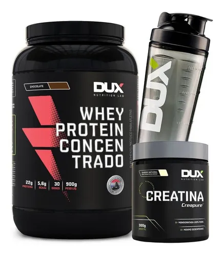 Suplemento En Kit Dux Nutrition Creatina Whey Protein Concentrado 900g