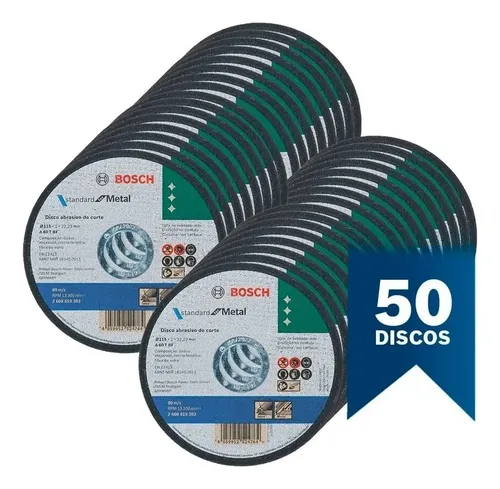 Discode Corte Bosch 2608619383 11.5cm x 1mm Color Negro Pack x 50 ...