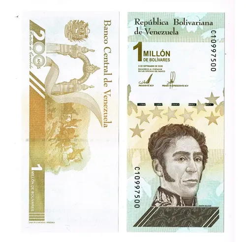 Billete De Venezuela 1 Millón De Bolívares2021 Simón Bolívar | MercadoLibre