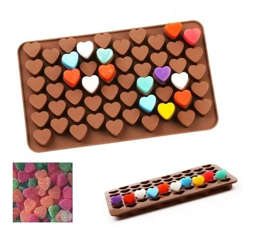 Molde De Silicón Corazones Minis Gomitas Resina Jabones Mercadolibre