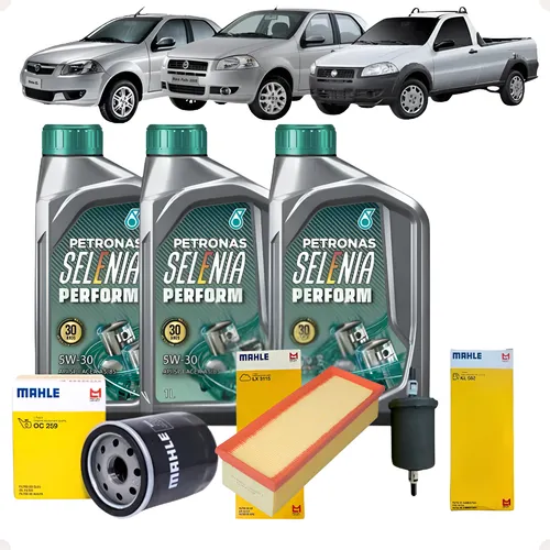 Kit Troca Óleo Selenia Filtros 5w30 Palio Siena Strada Evo | Frete grátis