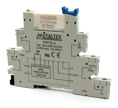 Interface Relé Acoplador 1 Rev. 24vca/cc Prz-1r-24 Metaltex | Parcelamento sem juros
