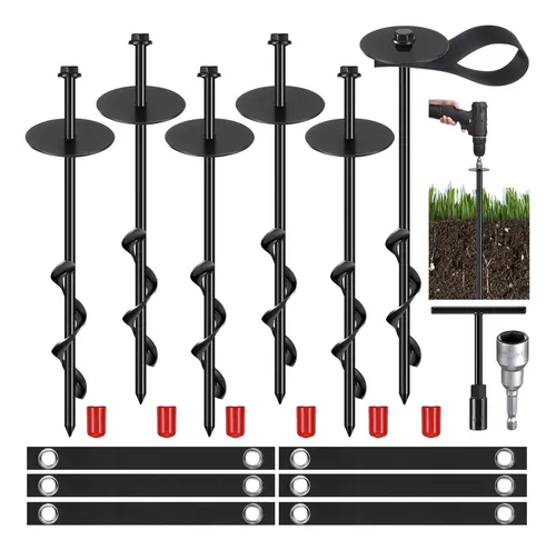 Leifide 6 Sets Estacas De Trampolín Kit De Anclaje De Trampo | Meses ... Leifide 6 Sets Estacas De Trampolín Kit De Anclaje De Trampo | Meses ...