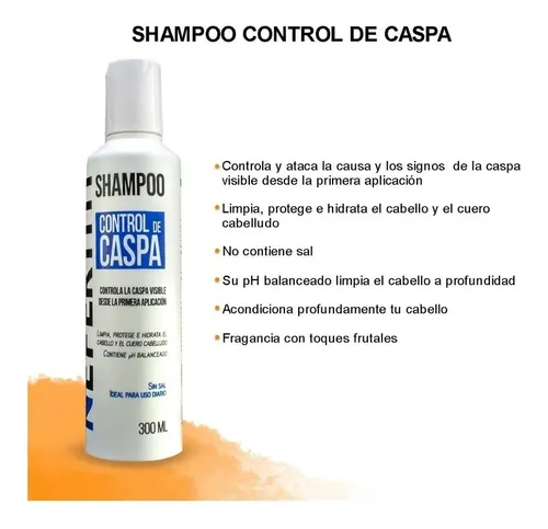 Shampoo Sin Sal Para Control De Caspa Nefertiti 300ml Shampoo Sin Sal Para Control De Caspa Nefertiti 300ml