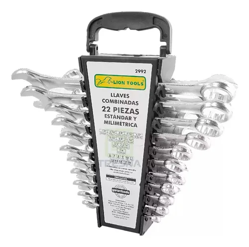 Juego De 22 Llaves Combinadas Mixtas Estandar Y Milimetrica | Envío gratis