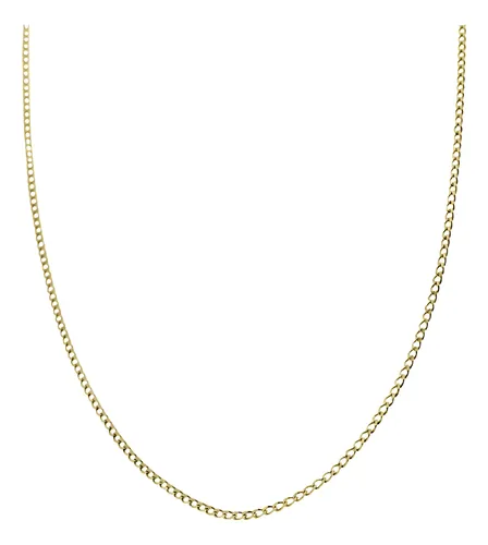 Cadena Grumeta Oro 14k 45cm 0.8mm Cristal Joyas | Meses sin interés
