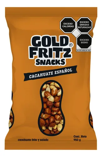 Cacahuate Frito Gold Fritz Español Con Sal 950 G | MercadoLibre