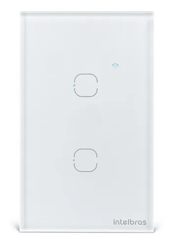 Interruptor inteligente Wi-Fi táctil de 2 teclas Ews 1002 Intelbras ...