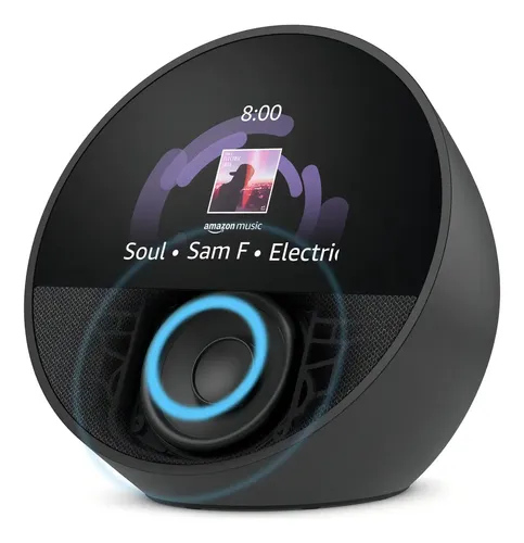 Alexa Asistente Virtual Inteligente Amazon Echo Spot Color Negro ...