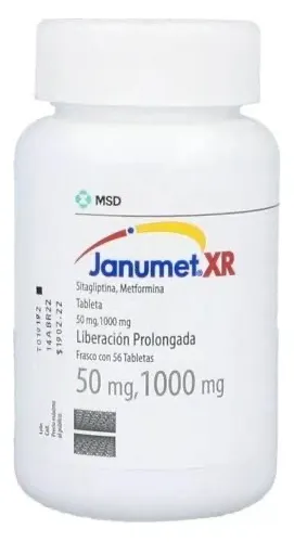 Janumet Xr 50 1000 Mg Frasco Con 56 Tabletas Envío Gratis