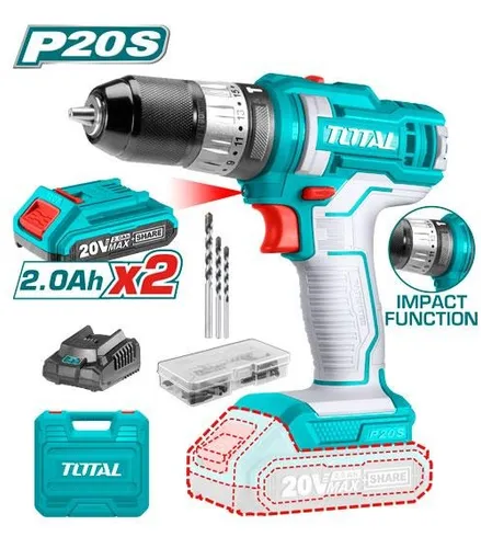 Taladro Percutor Inalambrico 20v Total Tools Tidli201452 Taladro Percutor Inalambrico 20v Total Tools Tidli201452