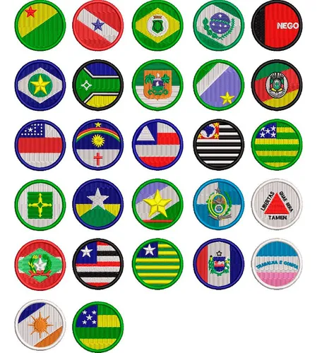 Kit Com 27 Bandeiras Dos Estados Brasileiros 4x4 Cm Cód Ktb3