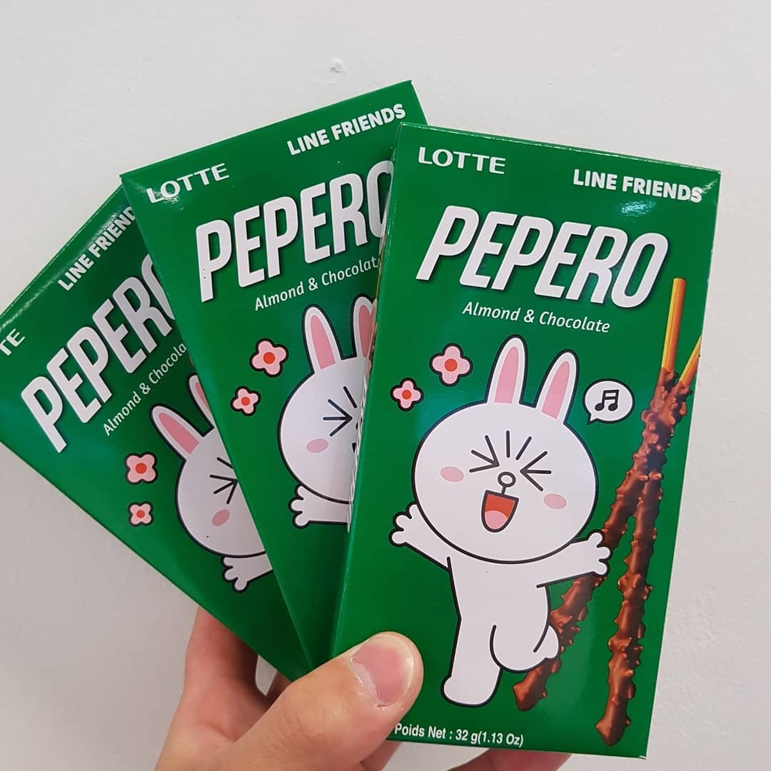 Lotte Pepero Line Friends Galleta Con Chocolate Y Almendra Arcade Store