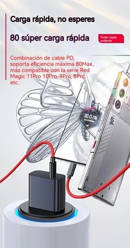 Cargador Rápido 80w For Nubia Red Magic 10 Pro 11 Pro .zzz2 | Meses sin ...